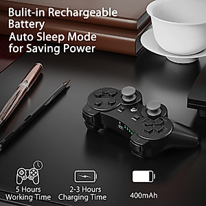 YCZHDV Wireless Game Controller Compatible with PS3, Double Shock Controller Joysticks for PS3, Six-axis Motion Game Control
