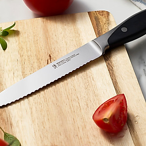 HENCKELS Forged Synergy Serrated Utility Knife, 5-inch, Black/Stainless Steel