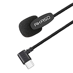 AKASO Brave 7/ Brave 8/ Brave 6 Plus External Microphone Brave 7/ Brave 8/ Brave 6 Plus Action Camera Only (Type-C Port)