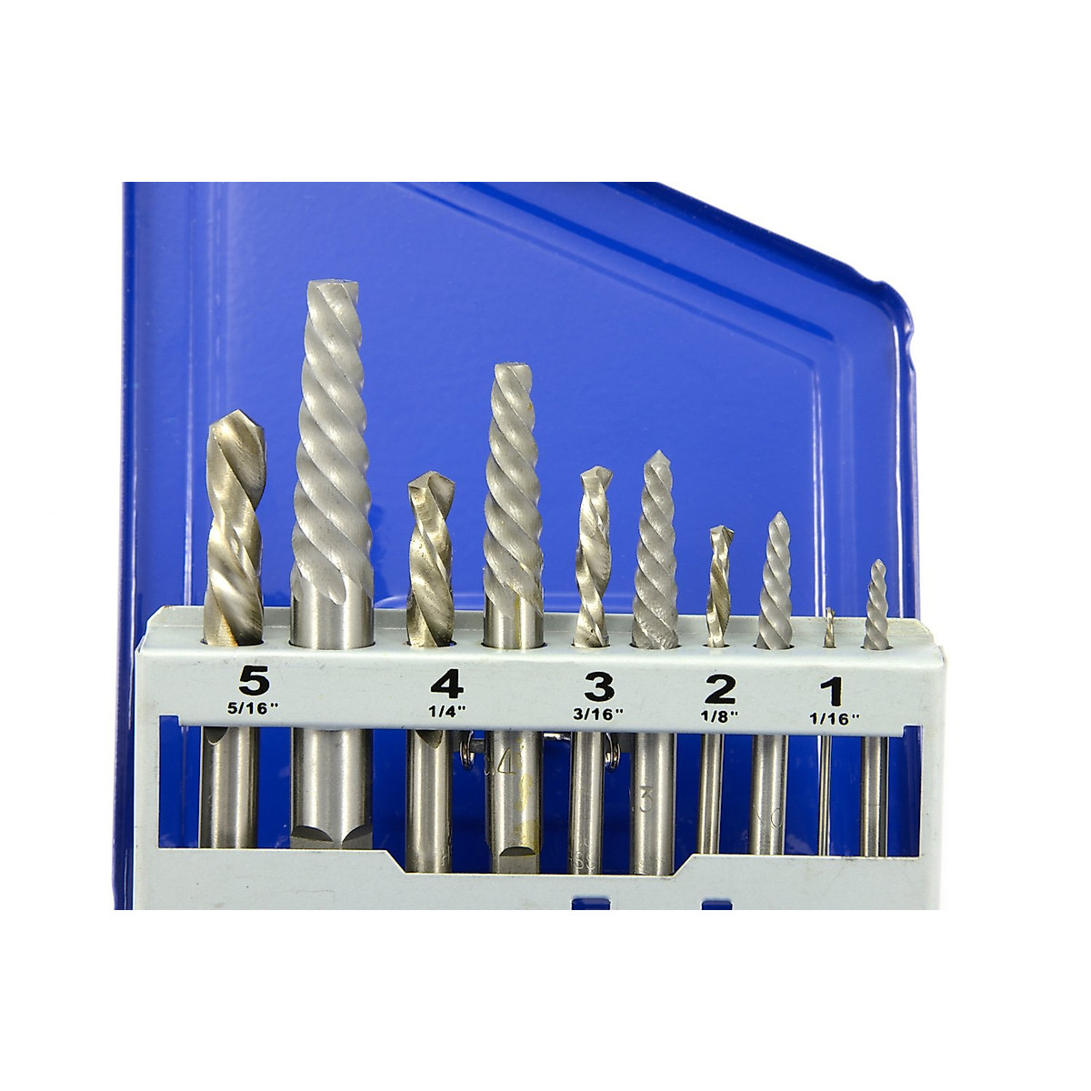 Forney 20512 Drill Bit Set, Industrial Pro Left Hand HSS Screw Machine Length Stubby, 1/16-Inch thru 5/16-Inch, 10-Piece