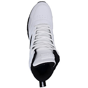 Joomra Men's Basketball Shoes White for Walking Jogging Gym Fitness Travel Stylish Lace up High Mid Top Cushion Trainer Athletic Sneakers Size 11