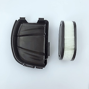 2 Pcs/set Lawn Mower Air Filter and Filter Cover fit for Briggs & Stratton # 798452 595658 Household Cleaning Tools