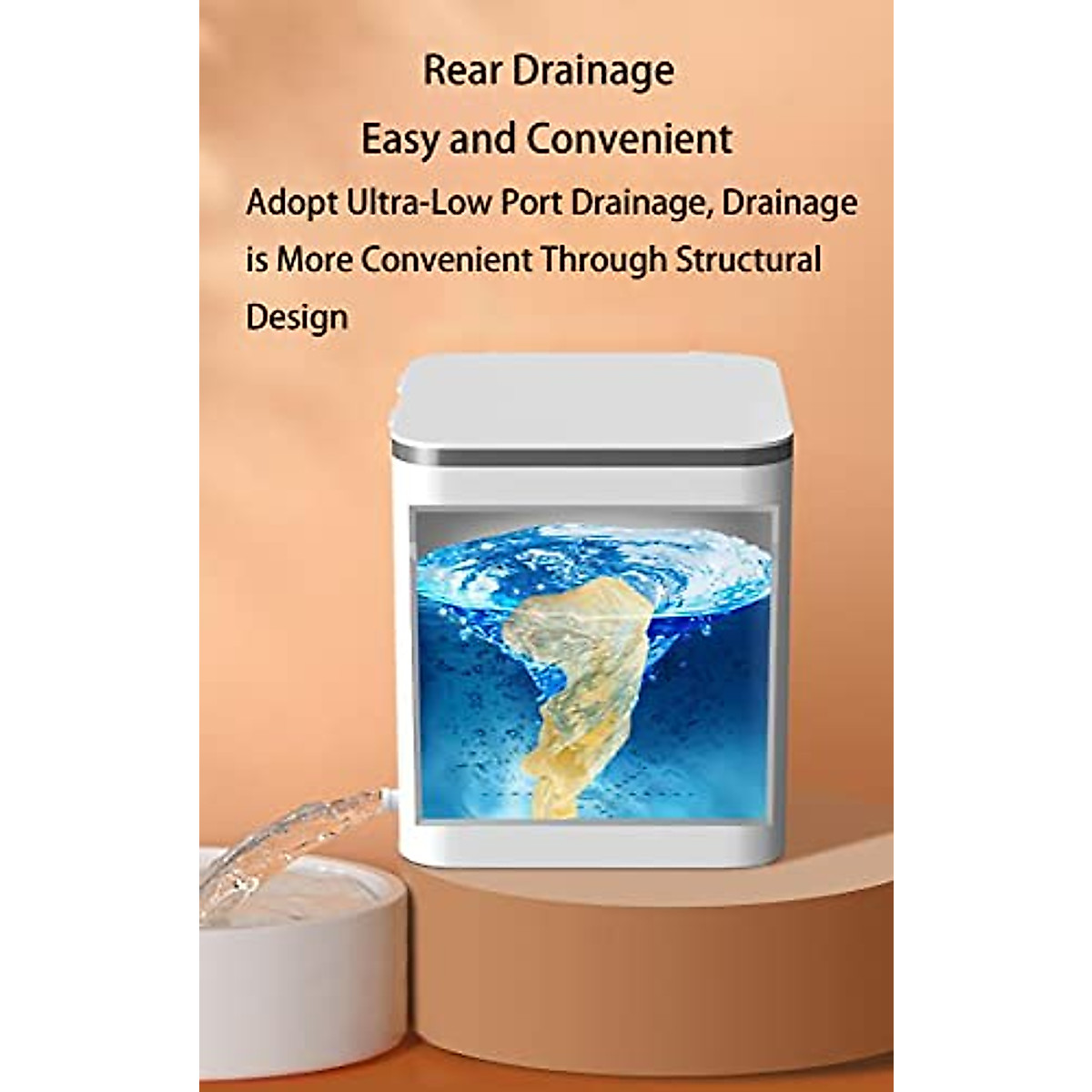 Mini Blue Ultrasonic Washing Machine, Forward and Reverse Turbo Cleaning USB Plug-In Laundry Machine, Bass Environmental Protection Rear Drainage Washing Machine for Travel, Business, Home