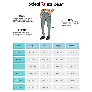 BALEAF Men's Joggers Athletic Pants Lightweight Running Hiking Pants Workout Training Gym Quick Dry Zipper Pockets Light Gray M
