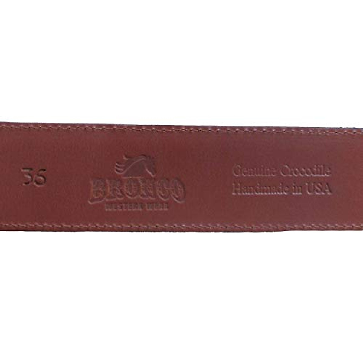 Genuine Hornback Crocodile Handmade 1 ½” Bronco Belts