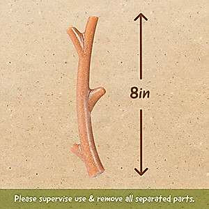 Arm & Hammer for Pets Barkies Tree Branch Compressed Wood Collection, 8 Inch Bacon Flavored Wood Blend Chew Toy for Dogs | Faux Stick, Splinter-Free, Safer & Durable Alternative to Chewing Sticks