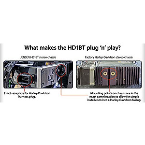 Jensen HD1BT AM/FM/WB/USB/SiriusXM Ready/Bluetooth Stereo with Full iPhone/iPod Controls, 50W x 4 Maximum Power Output, Bluetooth Streaming Audio (A2DP, AVRCP), AM/FM tuner (US/Euro) (Renewed)