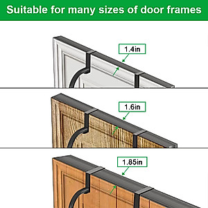 NETEL 6-Tier Over the Door Pantry Organizer, Heavy Metal Line Basket and Frame, 2 Large Baskets and 4 Small Baskets, Suspension Storage Racks, Suitable for Kitchen, Bathroom, Room, Locker