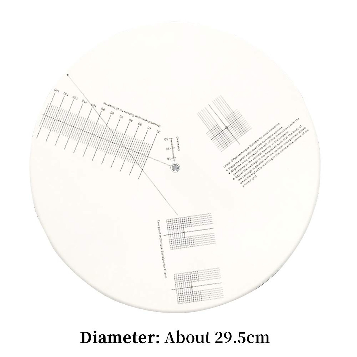 Turntable Cartridge Alignment Protractor Mat, Calibration Plate Adjustment Tool, Phono-Cartridge Stylus Alignment Protractor Tool for Turntable Accessor