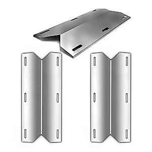Hongso Grill Replacement Parts for Jenn-Air 720-0163, Nexgrill 720-0163, 17 3/4 Inch Stainless Steel Heat Plate Shield Heat Tent Flavorizer Bar Vaporizor Bar SPB631 (3-Pack)