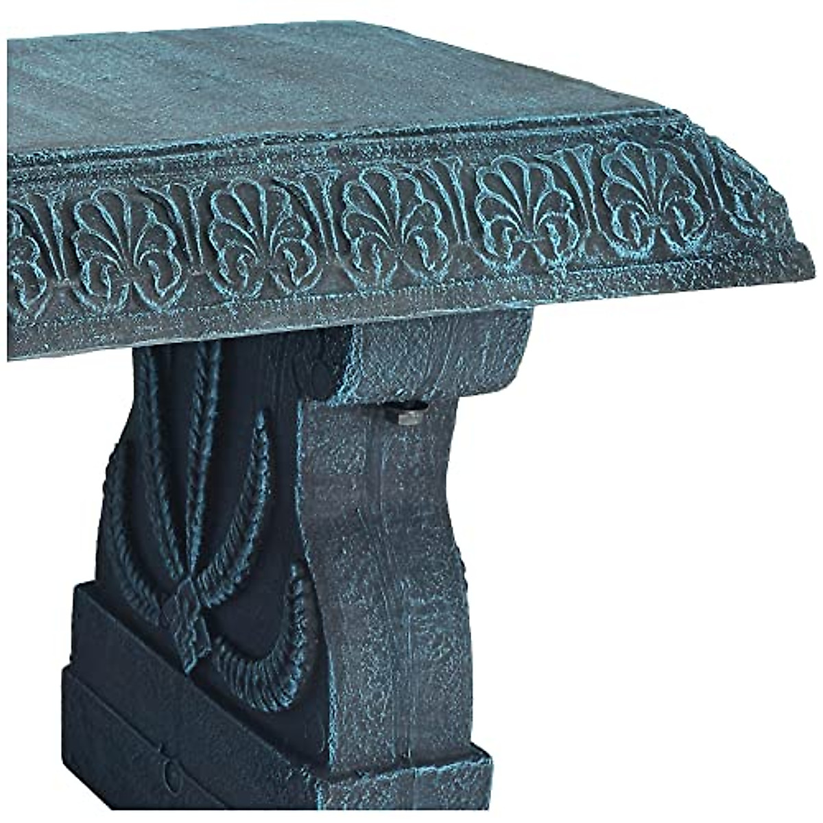Arcadia Garden Products BE01 Fiberclay Garden, Outdoor Bench, Patio Seating for Front Porch Park Outside Furniture Decor, Brushed Teal
