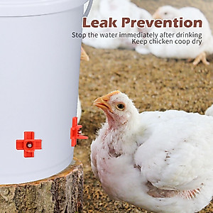 Chicken Water Nipples, 25 Pcs Horizontal Poultry Automatic Waterer Nipples for Bucket with 25 Pcs Ring Gaskets, 25 Pcs Wing Nuts, 9mm Drill Bit and an Installation Tool Ullnosoo