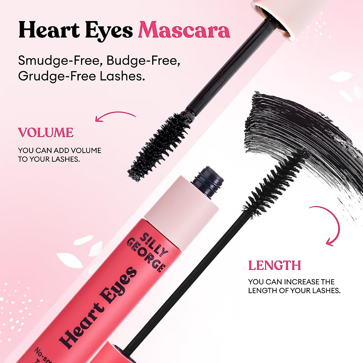 Silly George Heart Eyes Mascara | Smudge-Free, Budge-Free, Grudge-Free Lashes, Cruelty Free & Vegan