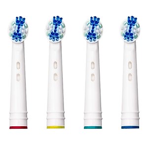Flossing Action Replacement Brush Heads, Compatible with Braun Oral-B Electric Toothbrush - 4 Pack