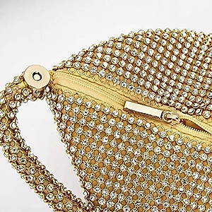 New Groupcow Women's Evening Bags Glitter Rhinestone Triangle Purse Party Prom Wedding Purse