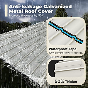 ADVANCE OUTDOOR Metal Roof Carport Kits 10x15 ft Heavy Duty Steel Car Canopy Hard Top Garage