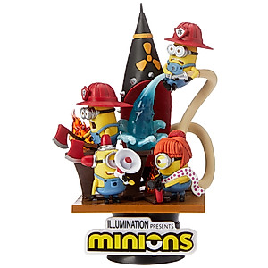 Beast Kingdom Minions: Fire Fighter DS-049 D-Stage Statue, Multicolor , 6 inches