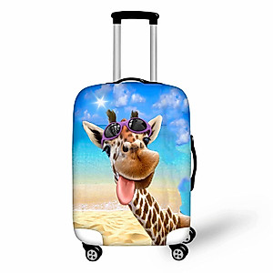 BIGCARJOB Funny Giraffe Printed Fabric Luggage Protective Cover for 26-28 inch Trolley Case Suitcase Dust Cover Travel Accessories