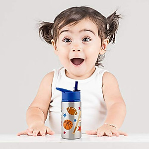 Stephen Joseph Stainless Steel Water Bottles, 18 OZ, SPORTS