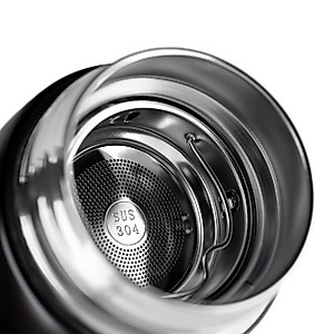 Maverton Travel Mug with engraving for man - 15,2 fl oz flask for him - Removable tea infuser - Lightweight design - LED Display - For Birthday - Personalized gadget for traveler - engineer