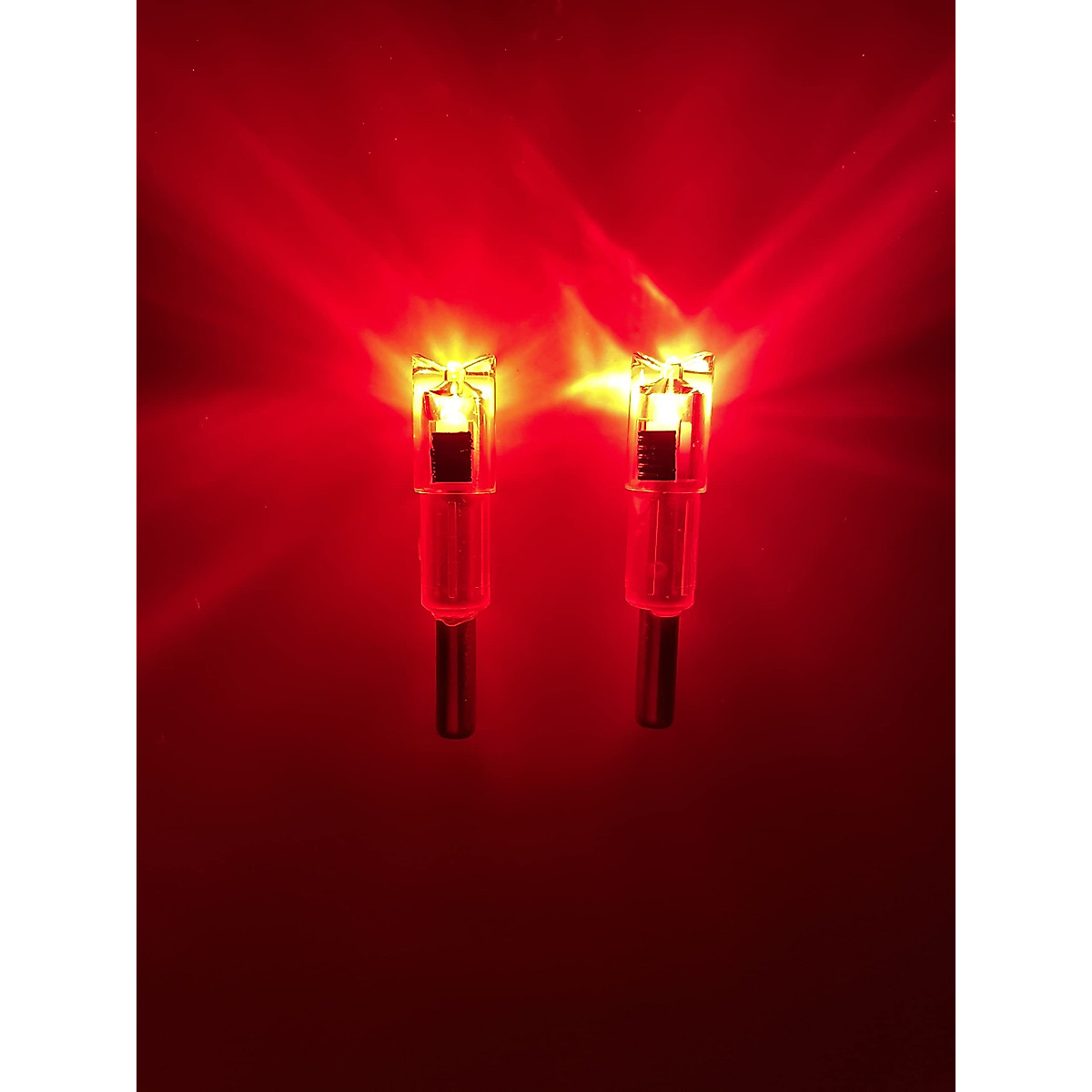 DEEPOWER Lighted Nocks for Crossbow Bolts 6-Pack Arrow Nocks for .300"/7.62mm Inside Diameter with ON/Off Switch Archery Nocks for Archery Hunting (Red)