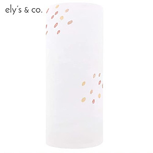 Ely’s & Co. Crib Sheet 1-Pack Combed Jersey Cotton for Baby Girl — (Pink Raindrops)