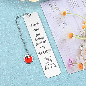 Teacher Appreciation Gifts for Women Men Teacher Appreciation Gifts in Bulk Thank You Gifts for Teachers Thank You for Being Part of My Story Bookmark Gifts from Students Retirement Gifts for Teachers