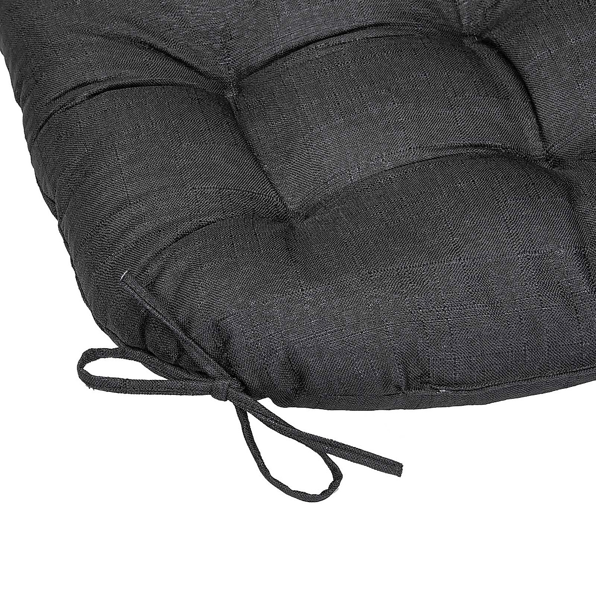 Kyaringtso Chair Cushions for Dining Chairs, 4 Pack Soft and Comfortable Chair Cushions Pads with Ties, Seat Cushions for Kitchen Chairs，Dining Room (4 Pack 17x16, Black)