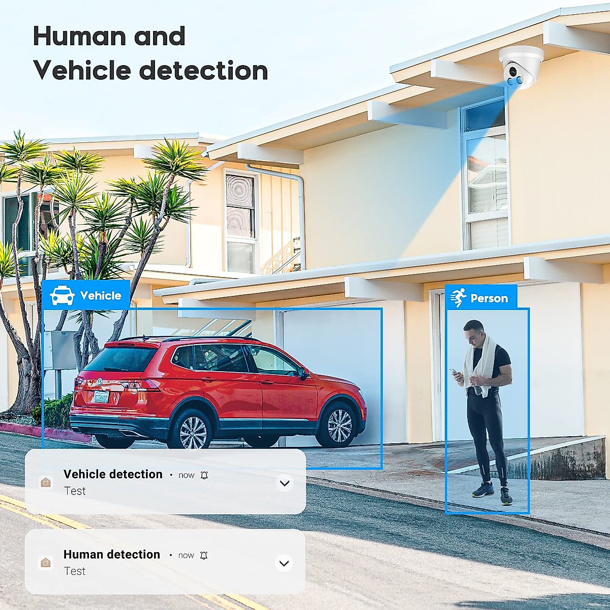 UltraHD 8MP Full Color POE IP Camera Compatible for Hikvision, Human&Vehicle Detection, 24/7 Full Time Color Night Vision,2.8mm Fixed Lens,Built-in Microphone,WDR,IP67 Outdoor