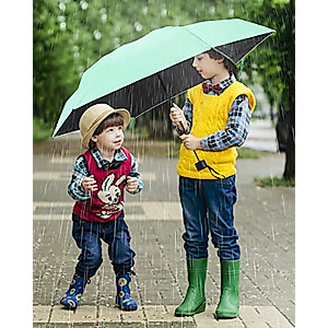 Eccliy 4 Pieces Mini Travel Umbrella with Case Small Umbrella for Sun and Rain Compact Portable Lightweight UV Umbrella Tiny Folding Pocket Umbrella for Backpack Women (Pink, Blue, Purple, Green)