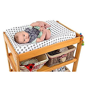 100% Organic Cotton Diaper Changing Pad Cover for Baby Boys & Girls–Soft 100% Woven Cotton–Universal, Elastic Trim Edges Design–Unisex– Perfect for Cradle and Bassinet,Stain Resistant & Machine Wash