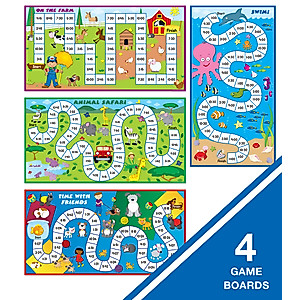 Carson Dellosa What Time Is It? Judy Clock Teaching Time Board Game, 4 Educational Games for Telling Time, Kindergarten and Elementary Board Games for Kids Ages 5+