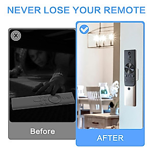 Grevosea 6 Pack Magnetic Remote Control Holder, Self Adhesive Remote Holder Wall Mount Remote Control Rack for Back of Tv Fan and Air Conditioner Remote Controls (White)