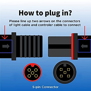 Lominie WiFi Controller Aquarium Light with 5-pin Connector Timer for Upgraded Asta 20 Pixie 30 Asta 120 Pixie 80 Saltwater Aquarium Light (4 Channels)