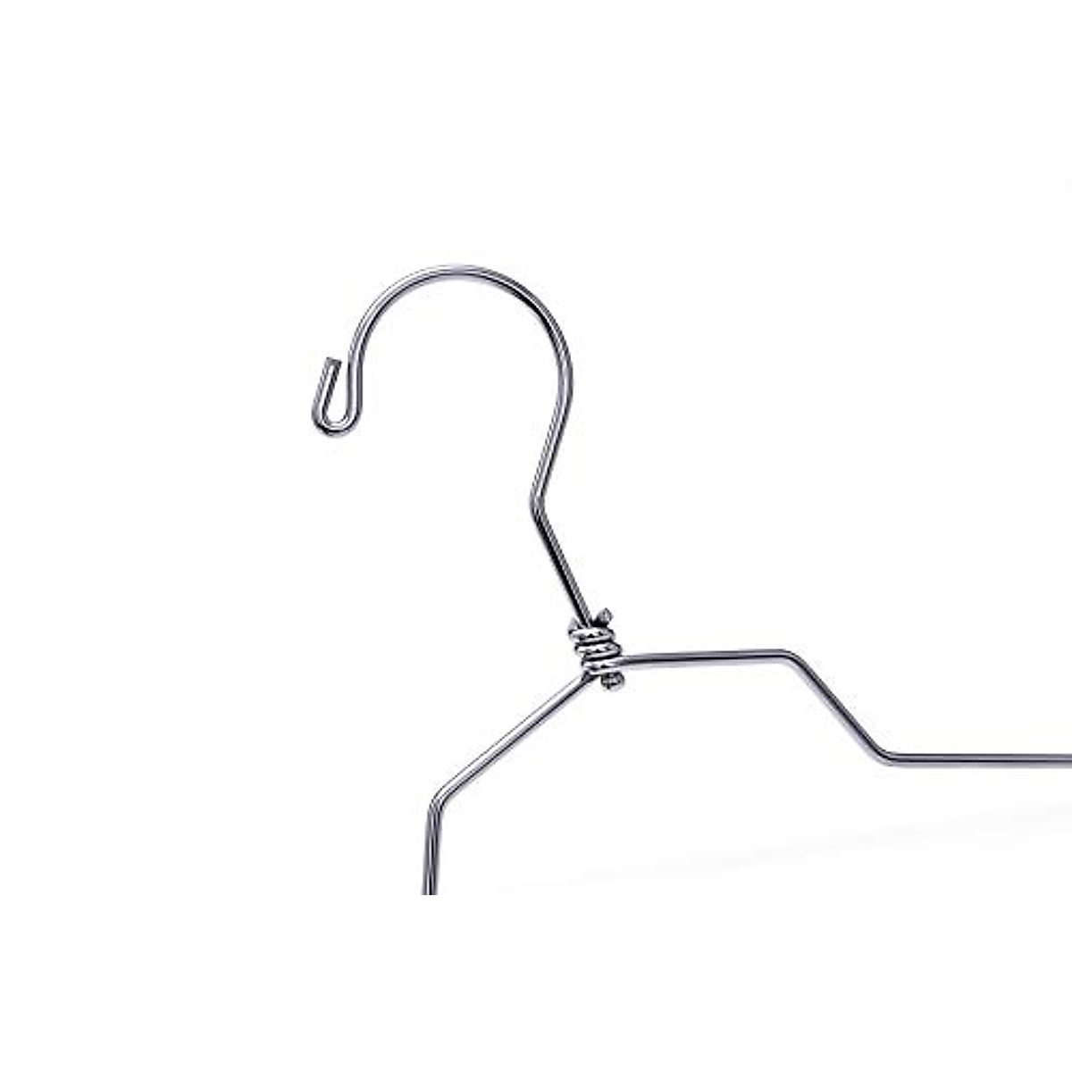 10 Quality Metal Children Hangers, Swivel Hook, Stainless Steel Heavy Duty Wire Clothes Hangers (10, Kids - 12" inch)