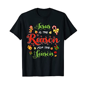 Christian Jesus Reason Season Christmas Stocking Stuffer T-Shirt