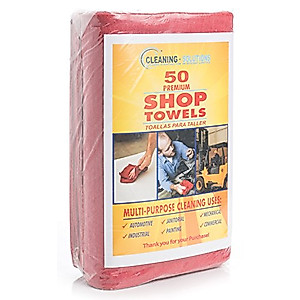 Simpli-Magic Shop Towels, 14"x12", Red (600 Pack - Full Case)