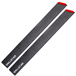 WELLSTAR Knife Edge Guards Set, 2 Piece 14 Inch Universal Blade Covers, BPA Free ABS Protective Long Blade Sheaths, Non-Scratch Felt Lining Brisket Knives Covers (Knives not included)