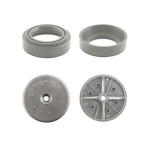 Phivan Pre-Rinse Spray Valve Repair Kit 1.15 GPM Spray Face Bumper and Screw Repair Part for All Commercial Sink Kitchen Faucet Dish Sprayer (Gray)