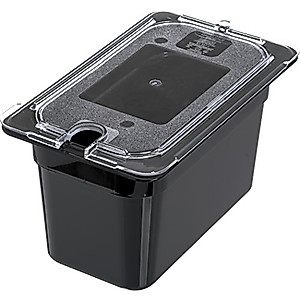 Carlisle FoodService Products 3068203 StorPlus Fourth Size Food Pan, Polycarbonate, 6" Deep, Black