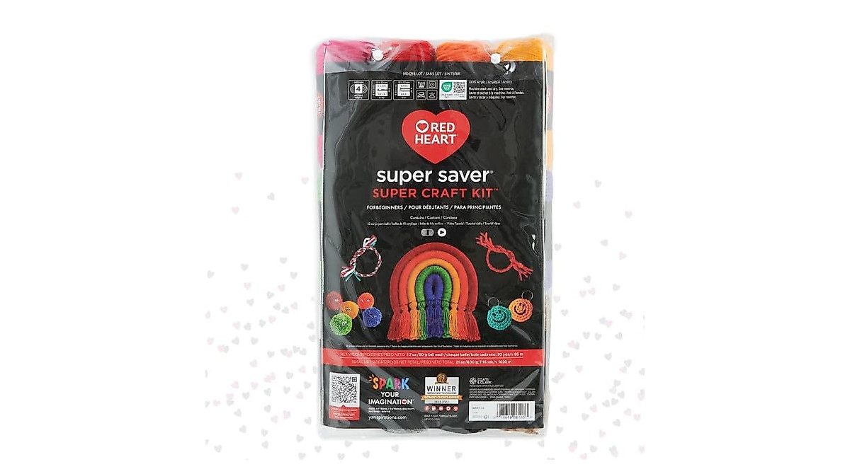 Red Heart Super Saver Yarn Craft Kit for Beginners