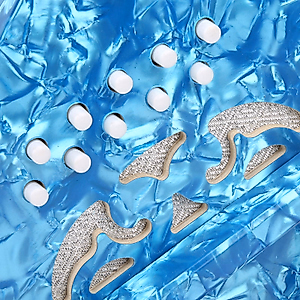 Voluxe Concertina Accordion, Solid Wood Professional Accordion Concertina with a Bag for Adults for Instrument Supplies for Beginners and Students(sky blue) (Voluxegfhpc94ing6438-12)