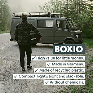 BOXIO – Solo Up: Storage Box – Euro Box 15.7" x 11.8" x 4.7" – Perfect Plastic Transport Box for Camping, Boat or Garden – Stackable with Other Euro Containers and Stacking Boxes