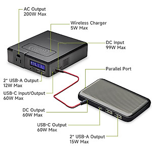 ALLPOWERS S200 Portable Power Station with SP026 Portable Solar Panel Included, 200W 154Wh Solar Generator with 60W Foldable Solar Panel, Solar Backup Power for Home Use RV Camping Emergency
