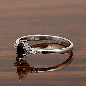 925 Sterling Silver 0.20 Ctw Marquise Natural Choice Gemstone Women Ring Everyday Wear (Garnet, 8)