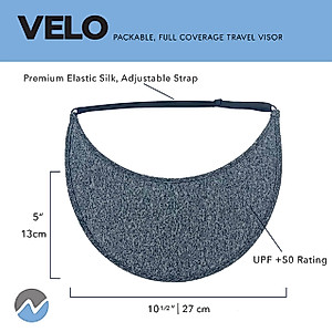 No Headache Velo Adjustable Golf, Tennis, Leisure, Sport Packable Travel Sun Visor