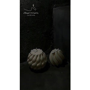 Hyznengu Knot Ball Candle - White Super Large Handmade Pillar Scented Soy Wax Candles，Elegant Aesthetic Candle for Women，Housewarming Presents，Home Room Shelf Coffee Table Decorative Idea Candles