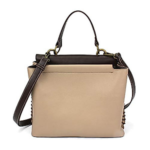 CHALA Charming Satchel with Adjustable Strap - Daisy - Taupe
