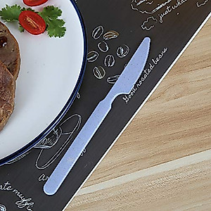 SUNNYHILL 4PCS Portable Utensils Set Straw Cutlery Set Healthy Eco-Friendly Wheat Biodegradable Chopstick Fork Knife Spoon Set for Travel Picnic Camping Students Daily Uses with Portable Case (blue)