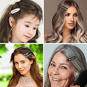 Whaline 5 Pieces Large Deft Hair Curlers for Long & Natural Hair - Satin French Twist Shaper Maker for Women & Girls in White, Black, Buffalo Plaid, Zebra Print